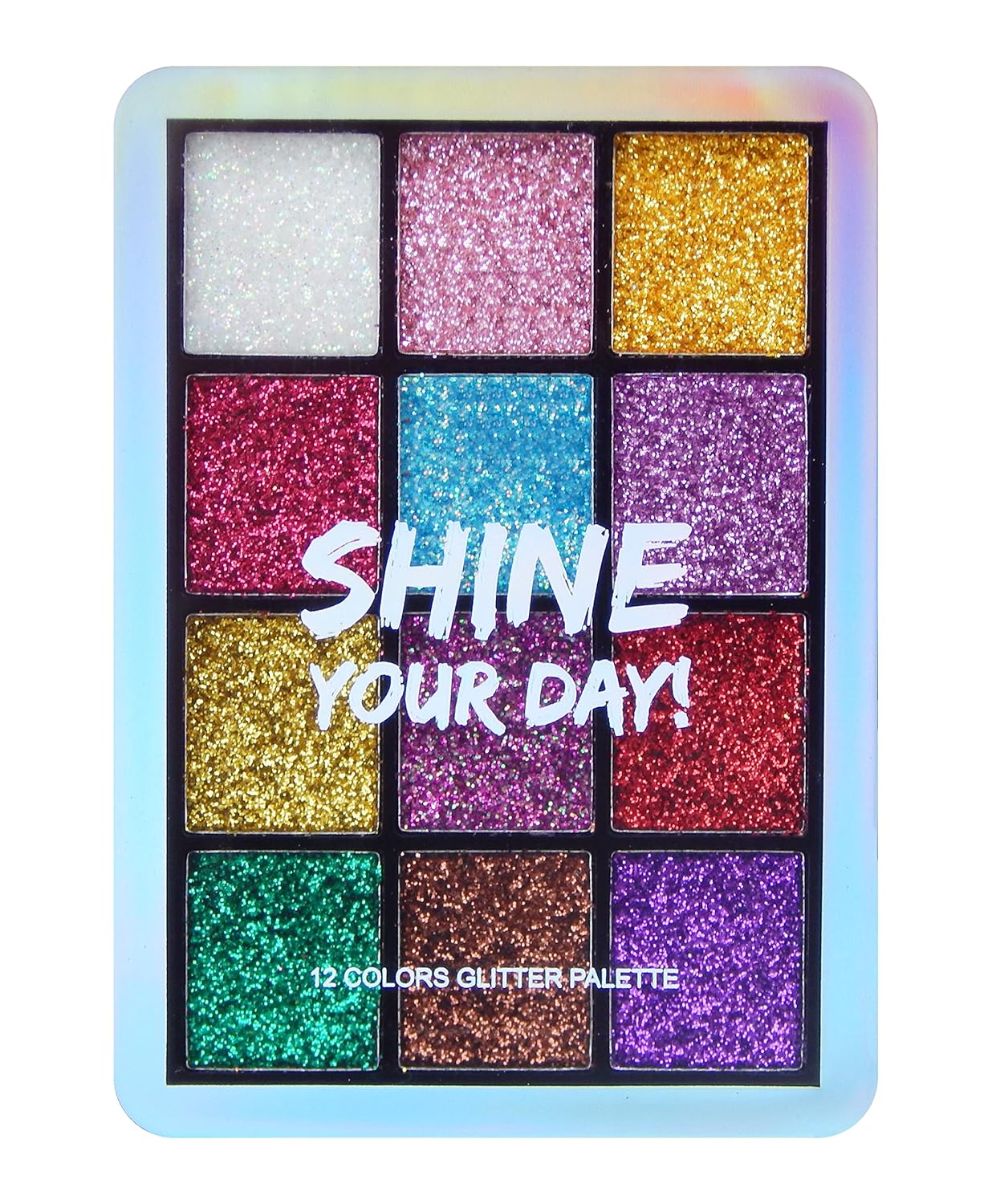 Shine your day 12 colors glitter eyeshadow palette + sparkling glitter ...