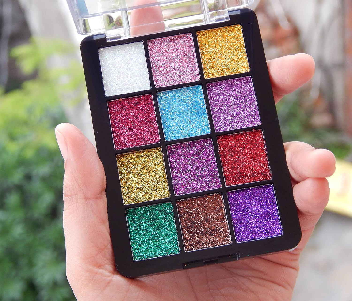 Shine your day 12 colors glitter eyeshadow palette + sparkling glitter ...